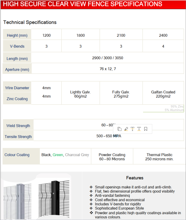 SB Security Fencing – Clearview Fence products and solutions